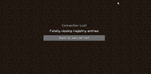 Fatally Missing Registry Entries Minecraft (Fixed)